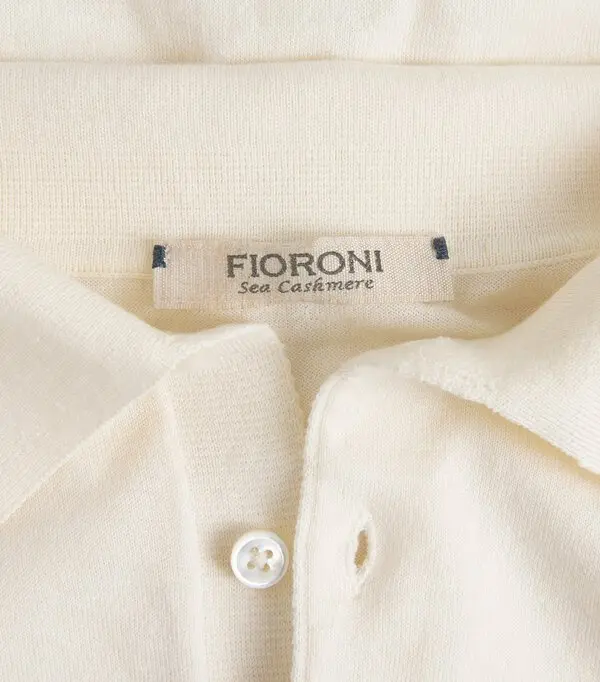 FIORONI CASHMERE Cotton-cashmere Polo Shirt