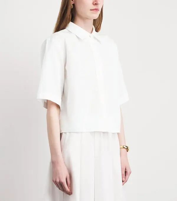 Vince Cotton Scallop Detail Shirt