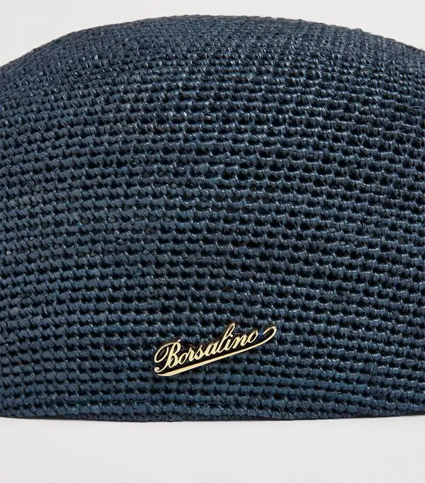 Borsalino Raffia Flat Beret