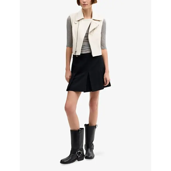 COACH Leather Moto Biker Vest