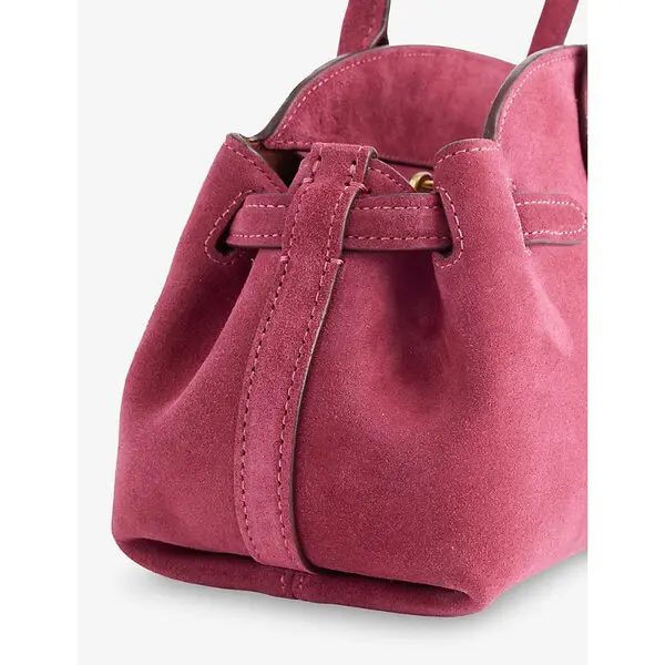 COACH Empire 34 Suede Shoulder Bag - Dark Fuchsia