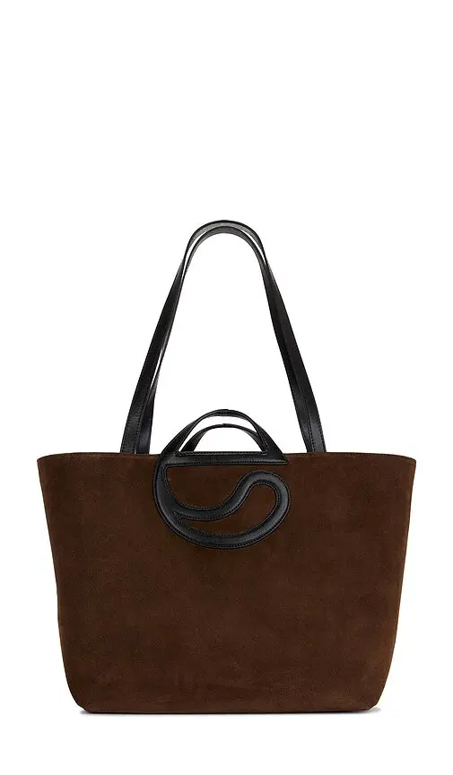 Coperni C Handle Suede Tote - Brown
