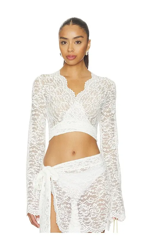 AWAY THAT DAY X Gigi & Olive Lace Top - White