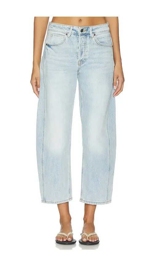 Good American High Barrel Ankle Jeans