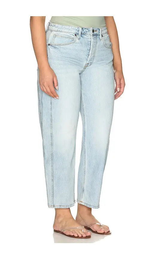 Good American High Barrel Ankle Jeans