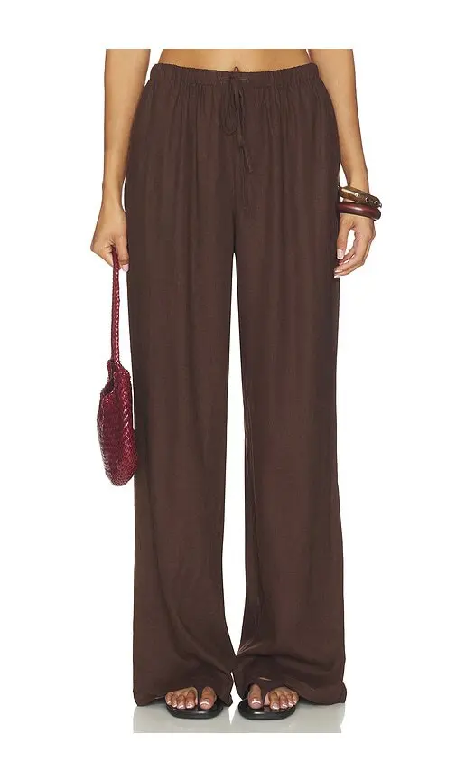 Tularosa Kai Linen Trousers - Chocolate