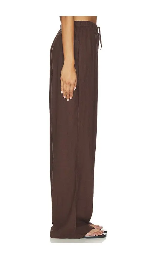 Tularosa Kai Linen Trousers - Chocolate