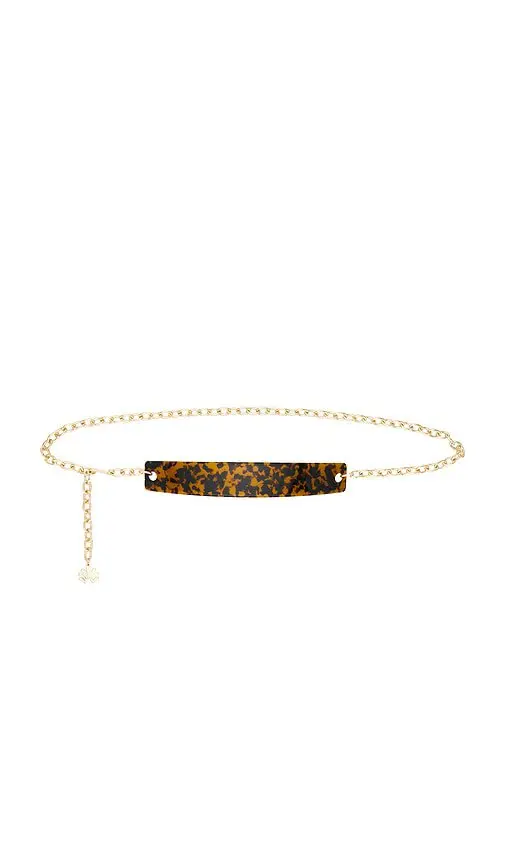 Lele Sadoughi Bessette Chain Belt - Brown