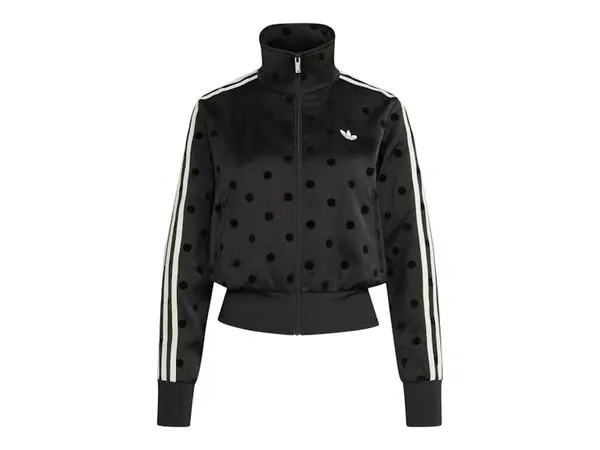 Adidas Satin Polka Dots Track Jacket - Black