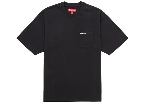 Supreme Short Sleeve Pocket Tee Shirt - Black