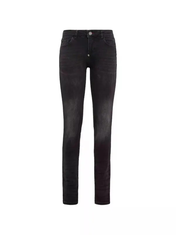 Philipp Plein Slim-fit High-waist Jeans - Black