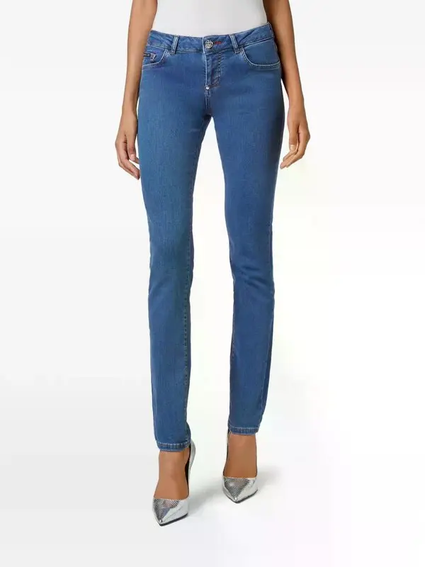 Philipp Plein Logo Plaque Slim-fit Denim Jeans