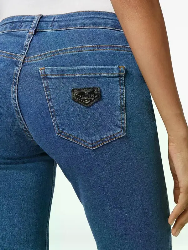 Philipp Plein Logo Plaque Slim-fit Denim Jeans