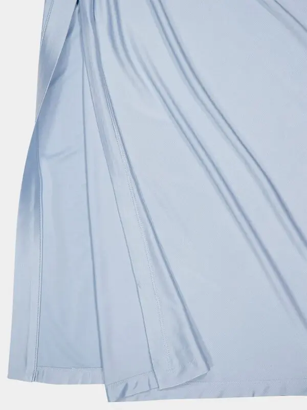 Rabanne Draped Midi Skirt With Button Detail - Blue