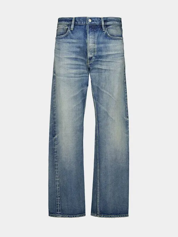 Fear Of God Vintage Indigo Denim Straight Leg Jeans - Blue