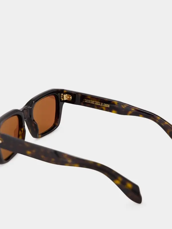 CUTLER AND GROSS Dark Havana 1432 Square Sunglasses - Brown