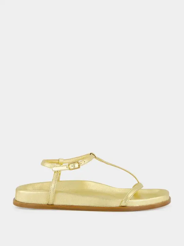EMME PARSONS Washed Nappa Aya Sandals - Gold