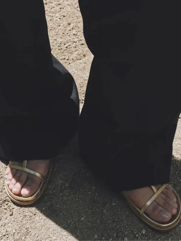 EMME PARSONS Washed Nappa Aya Sandals - Gold
