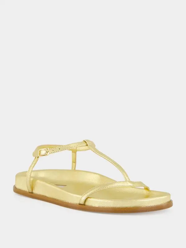 EMME PARSONS Washed Nappa Aya Sandals - Gold