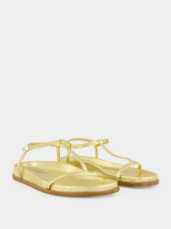 EMME PARSONS Washed Nappa Aya Sandals - Gold