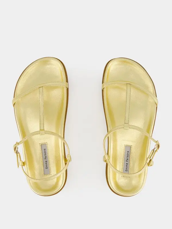 EMME PARSONS Washed Nappa Aya Sandals - Gold