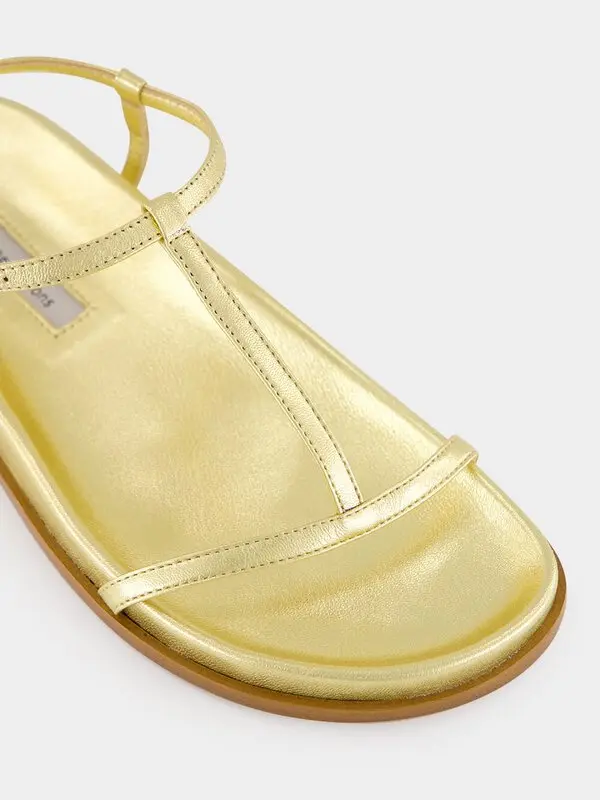 EMME PARSONS Washed Nappa Aya Sandals - Gold