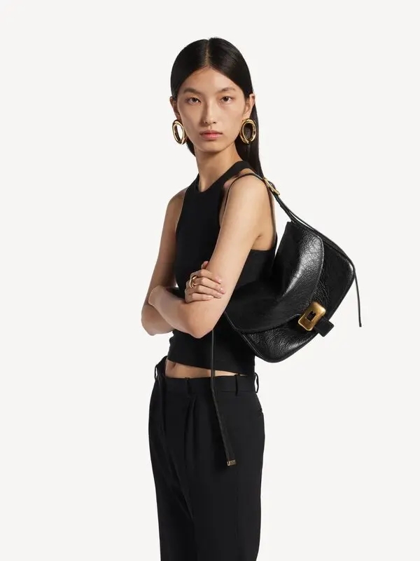 Balenciaga Clicca Medium Shoulder Bag - Black