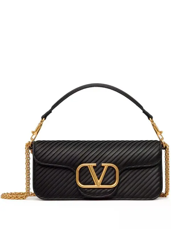 Valentino Garavani Locò Leather Shoulder Bag