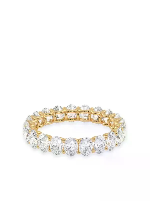VEYNOU 18kt Yellow Oval-cut Diamond Eternity Ring - Gold