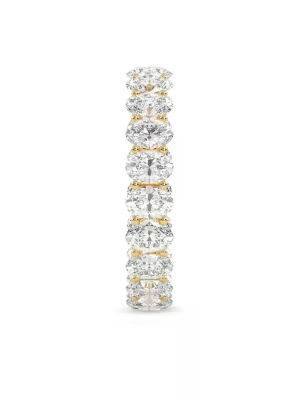 VEYNOU 18kt Yellow Oval-cut Diamond Eternity Ring