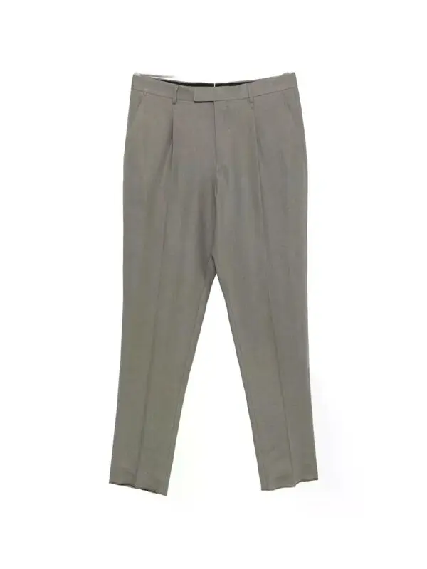 Zegna Tailored Trousers With Pressed Crease - Grey
