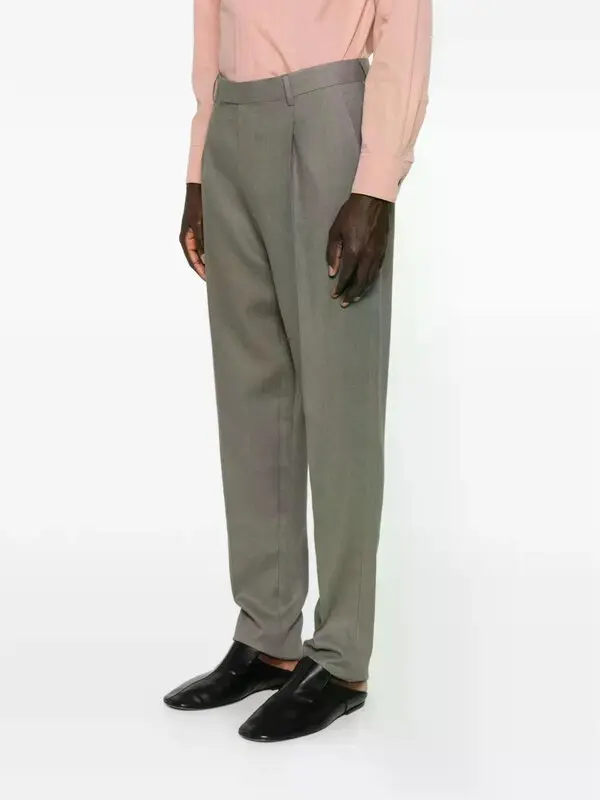 Zegna Tailored Trousers With Pressed Crease - Grey