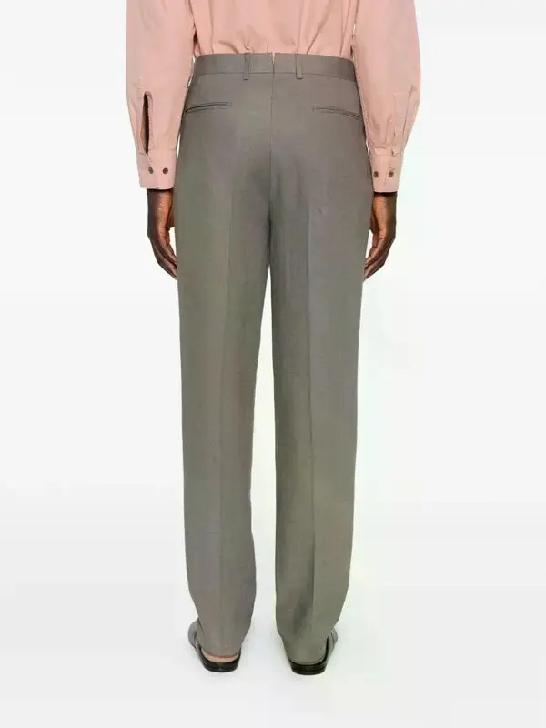Zegna Tailored Trousers With Pressed Crease - Grey
