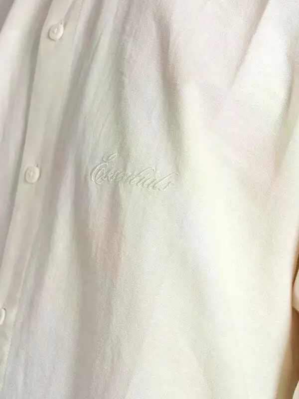 Fear Of God Essentials Embroidered-logo Cotton Shirt