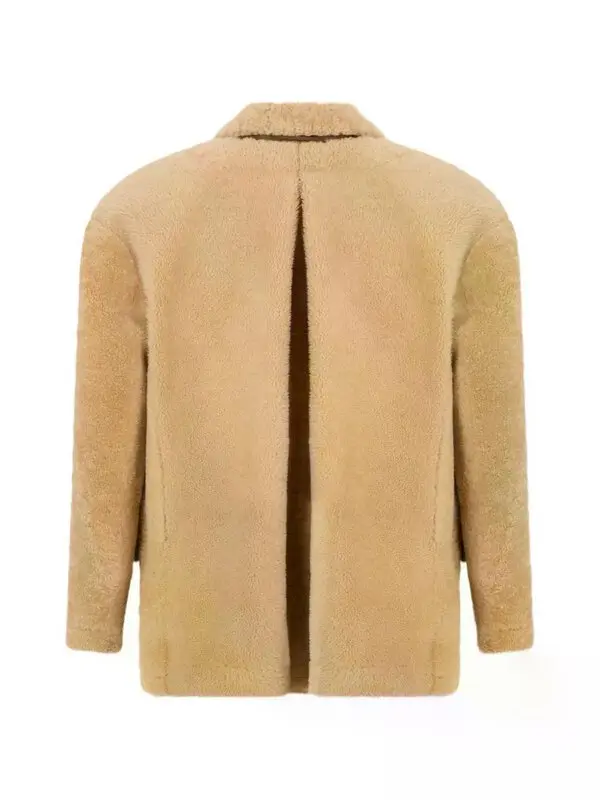 THE MANNEI Shearling Jacket With Notch Lapels