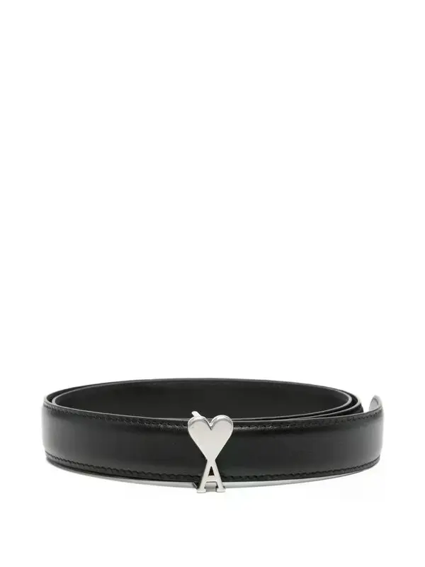 AMI Paris De Coeur Buckle Belt - Black
