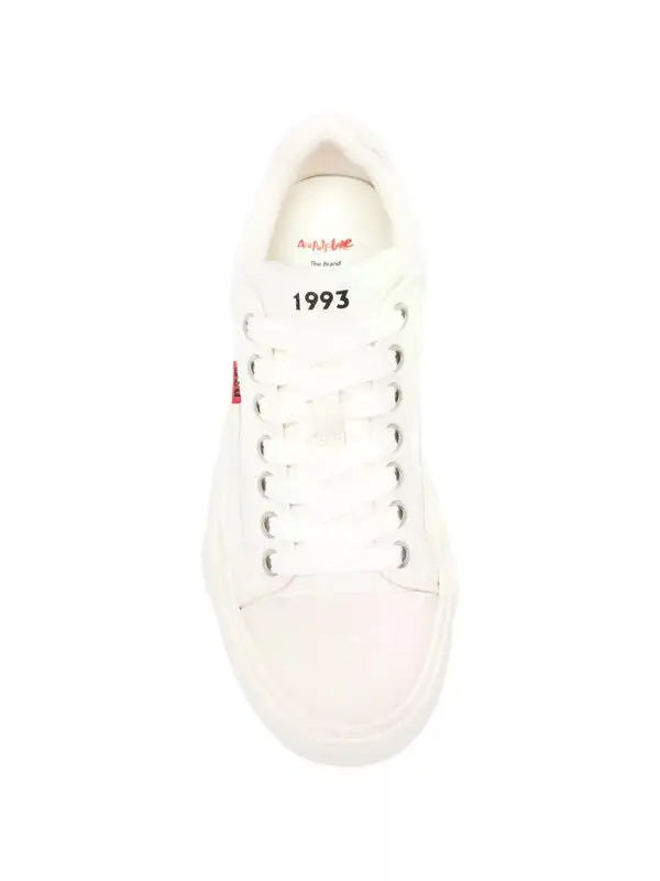 ACUPUNCTURE 1993 Logo Detail Canvas Sneakers