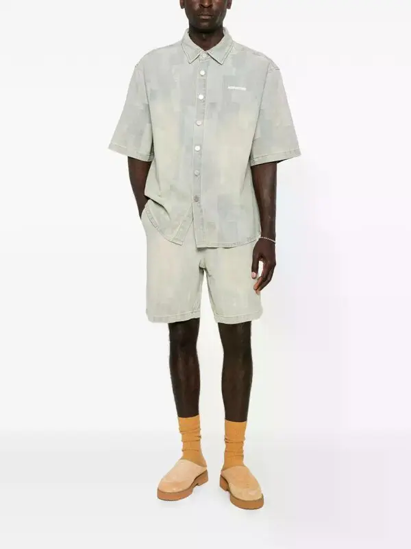 ACUPUNCTURE 1993 Patchwork-effect Short-sleeve Shirt