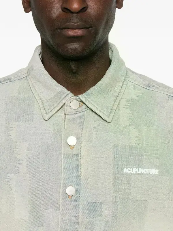ACUPUNCTURE 1993 Patchwork-effect Short-sleeve Shirt