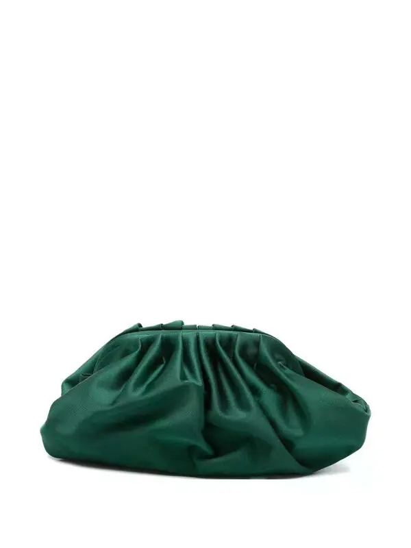 Antonelli Firenze Ruched Satin Clutch Bag With Chain Strap