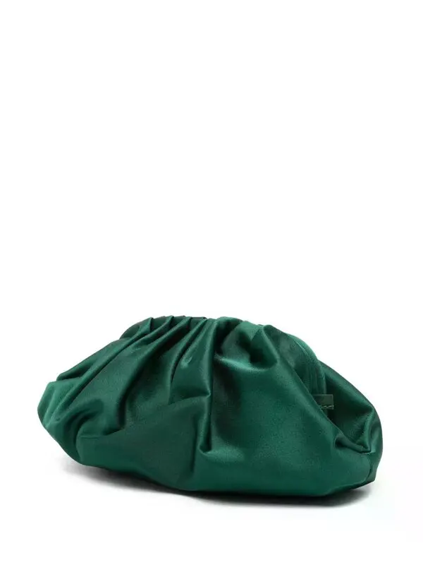 Antonelli Firenze Ruched Satin Clutch Bag With Chain Strap