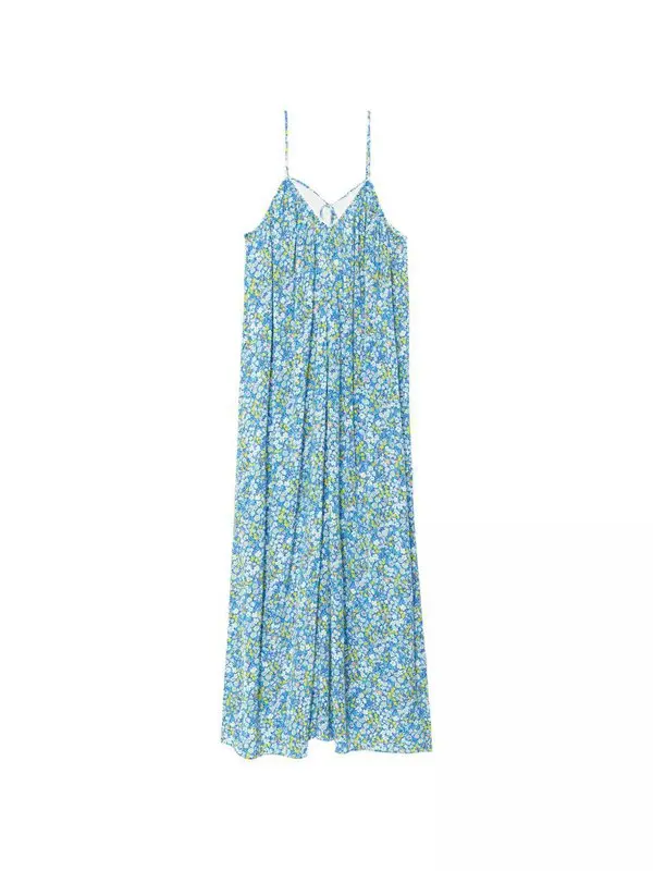 Zadig&Voltaire Ristym Floral Print Maxi Dress - Blue
