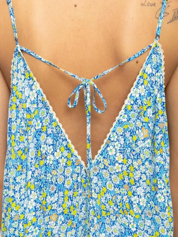 Zadig&Voltaire Ristym Floral Print Maxi Dress - Blue