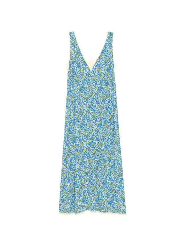 Zadig&Voltaire Renzo Floral-print Midi Dress - Blue