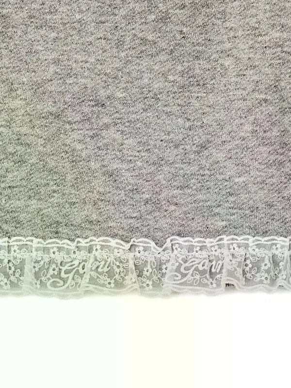 GANNI Lace-trim Jersey Shorts - Grey