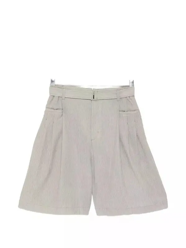 SONGZIO Pleated Belted Shorts