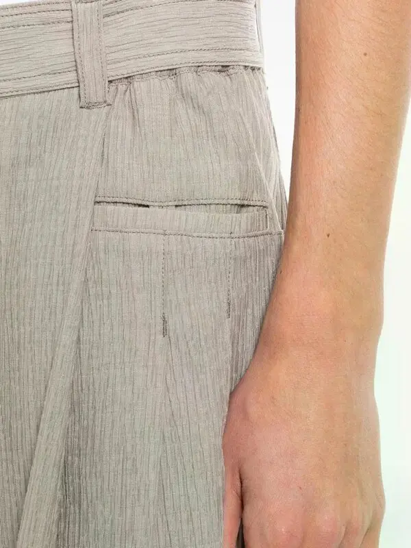 SONGZIO Pleated Belted Shorts