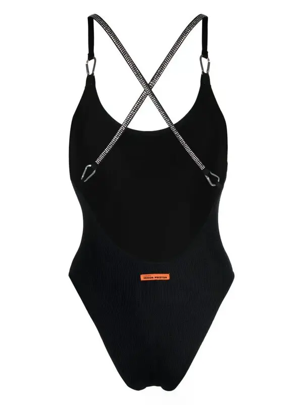 Heron Preston Rhinestone Embellished Swimsuit