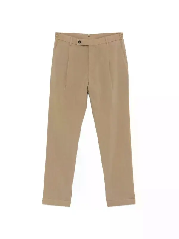 BERWICH Pleated Trousers With Button And Zip Fastening