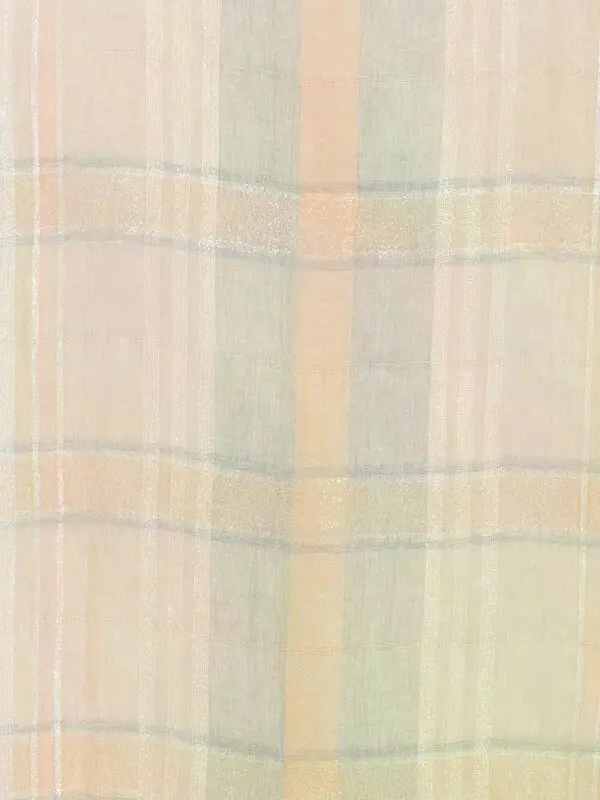 PANICALE Check-pattern Fringed Scarf